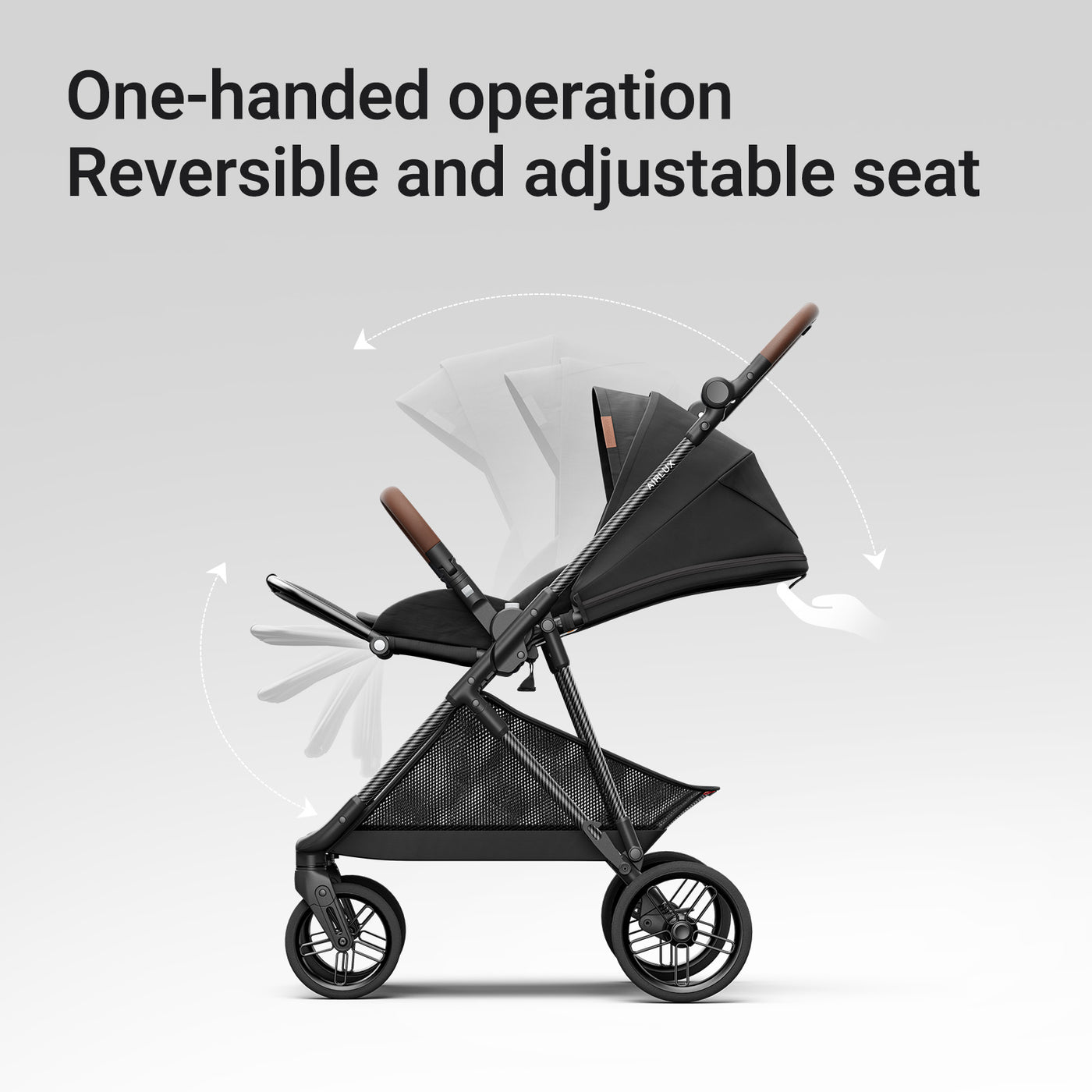 Air Lux Baby Stroller – Lightweight Carbon Fiber Frame, One-Hand Fold ...